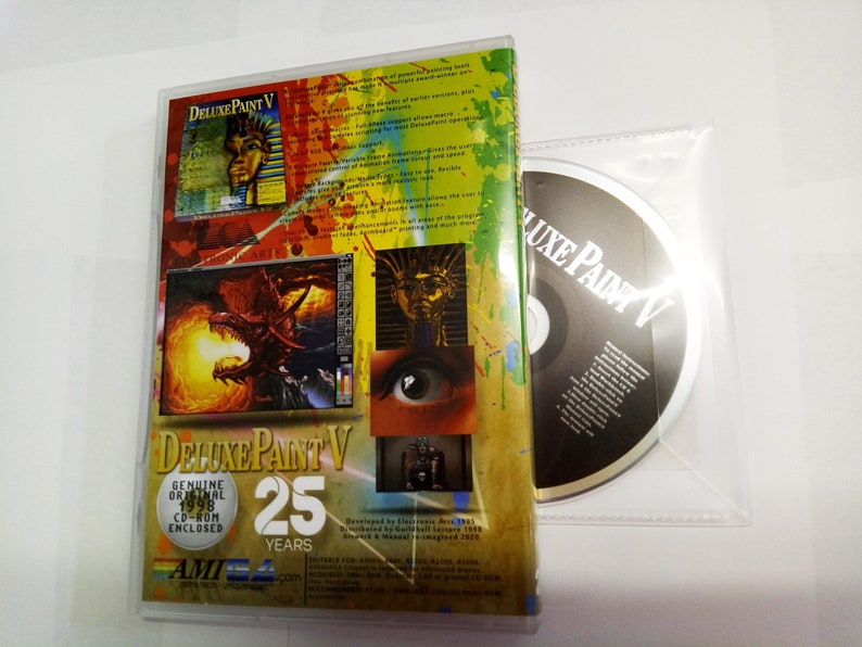 Deluxe Paint 5 - New Reversible Artwork - 25th CD-ROM Deluxepaint V ...