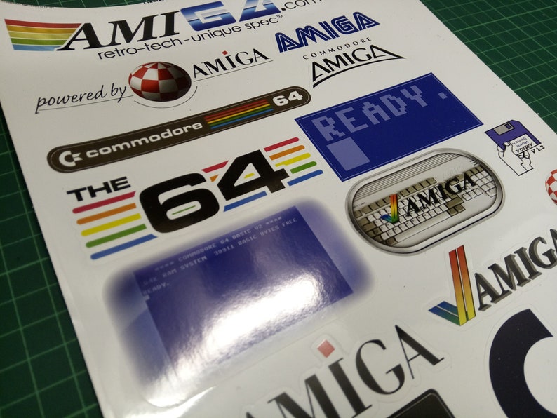Commodore 64 Amiga STICKER SHEET - A4 20 Vinyl Stickers - Etsy