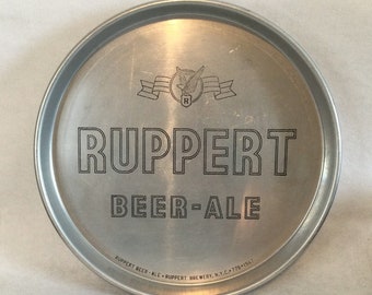 Vintage 1960s Knickerbocker Beer Tray, Round With Caricatures of Happy ...