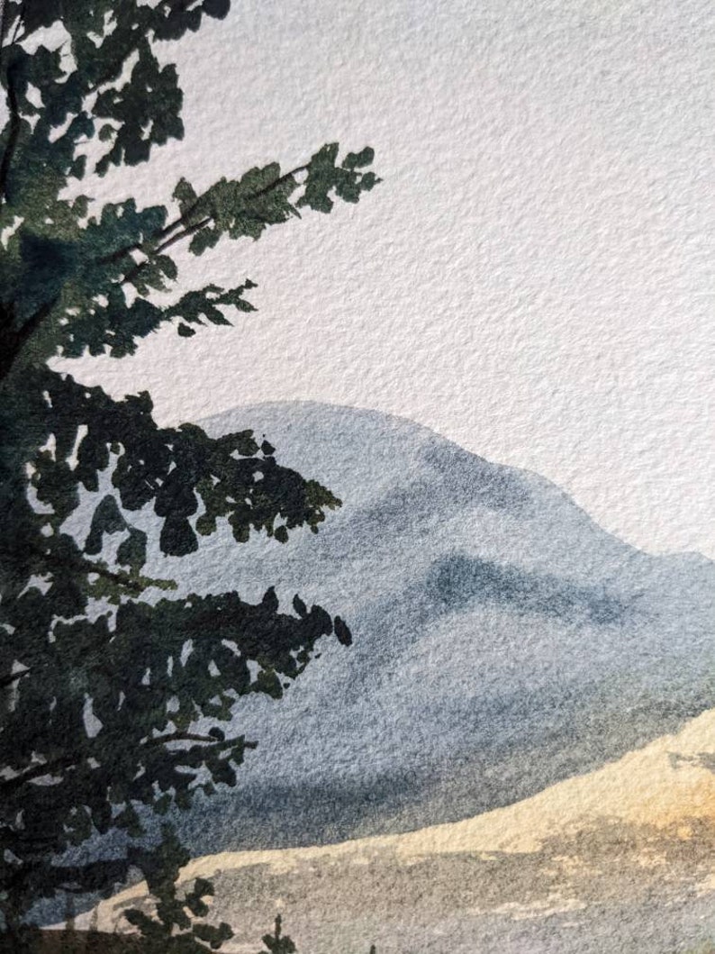 Adirondack Art Print Watercolor Painting Landscape Art - Etsy