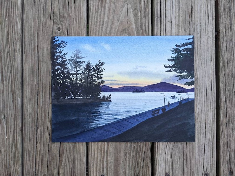 Adirondack Art Print - Watercolor Painting - Landscape Art - Fourth ...