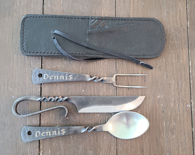 Hand Forged Cutlery Set, Viking Silverware, Medieval, SCA, Creative ...