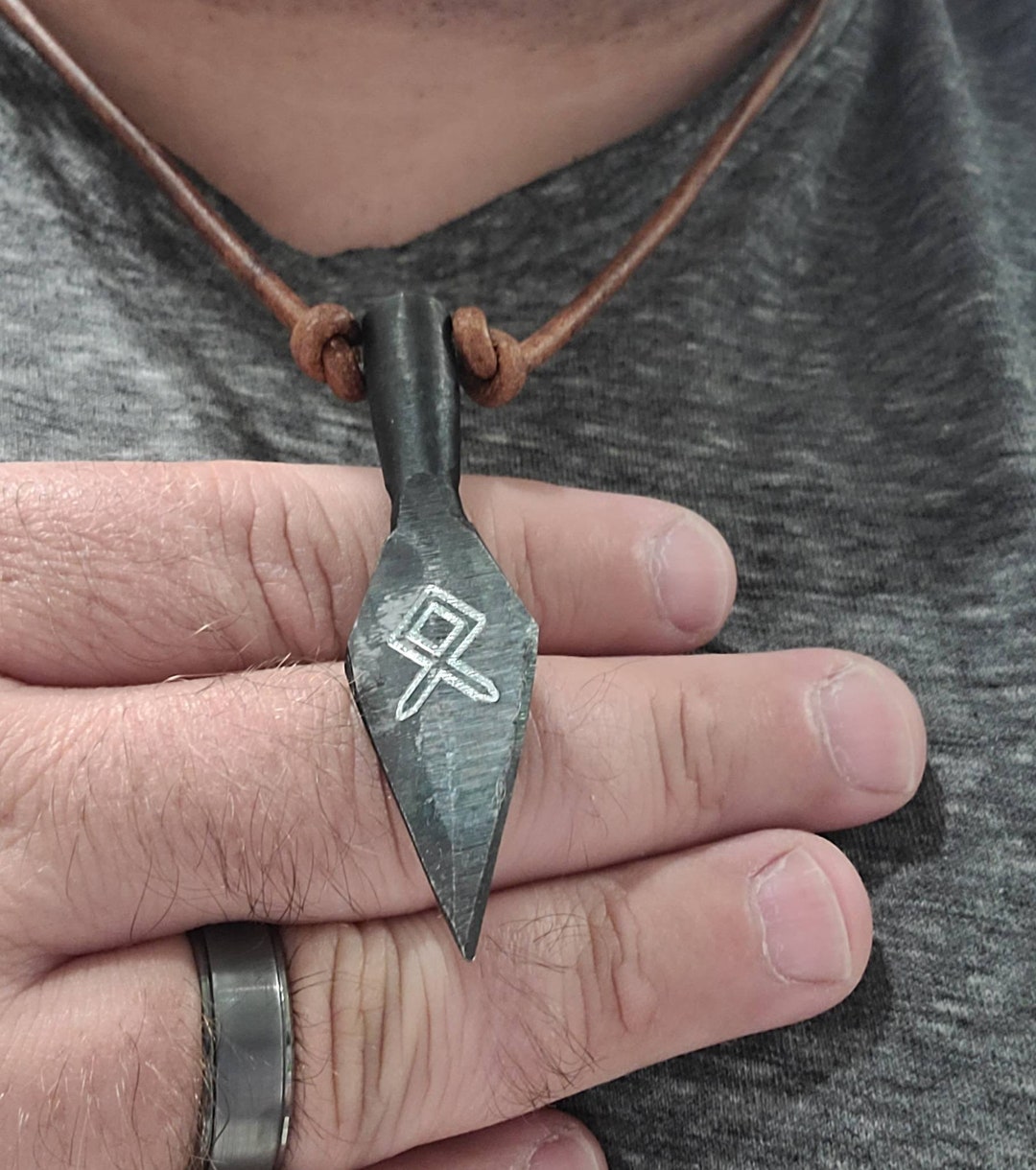 Customizable Bodkin Arrow Head Necklace, Iron Arrow Head Pendant - Etsy