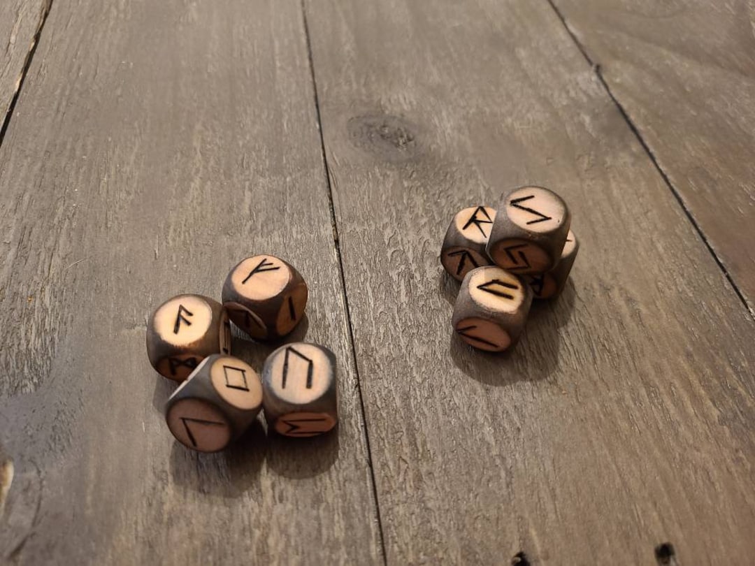 Elder Futhark Rune Dice, Norse Runes, Available With a Burlap Pouch or ...