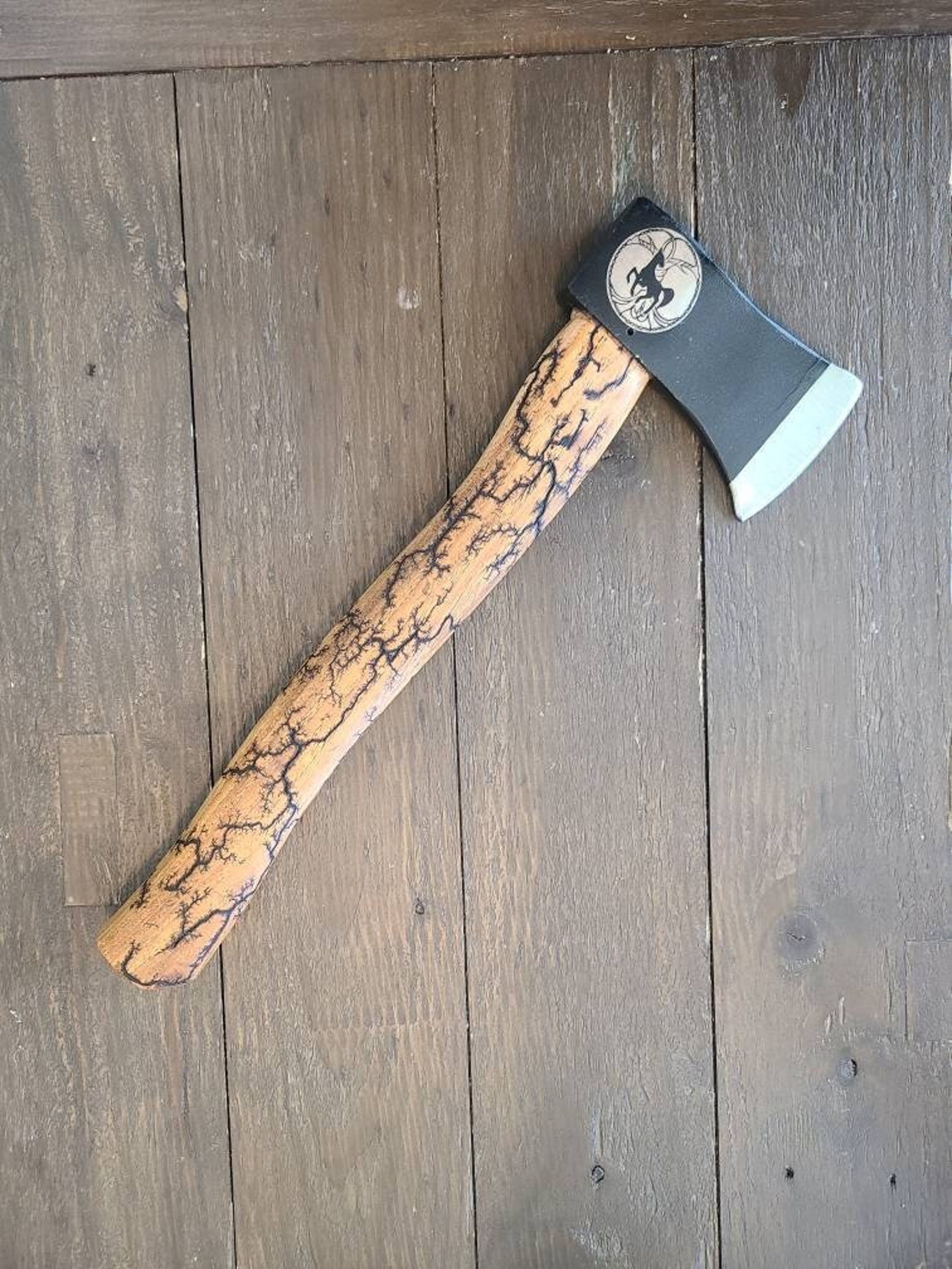Fractal Burned Hatchet, Throwing Axe, Laser Engraving Available on the ...