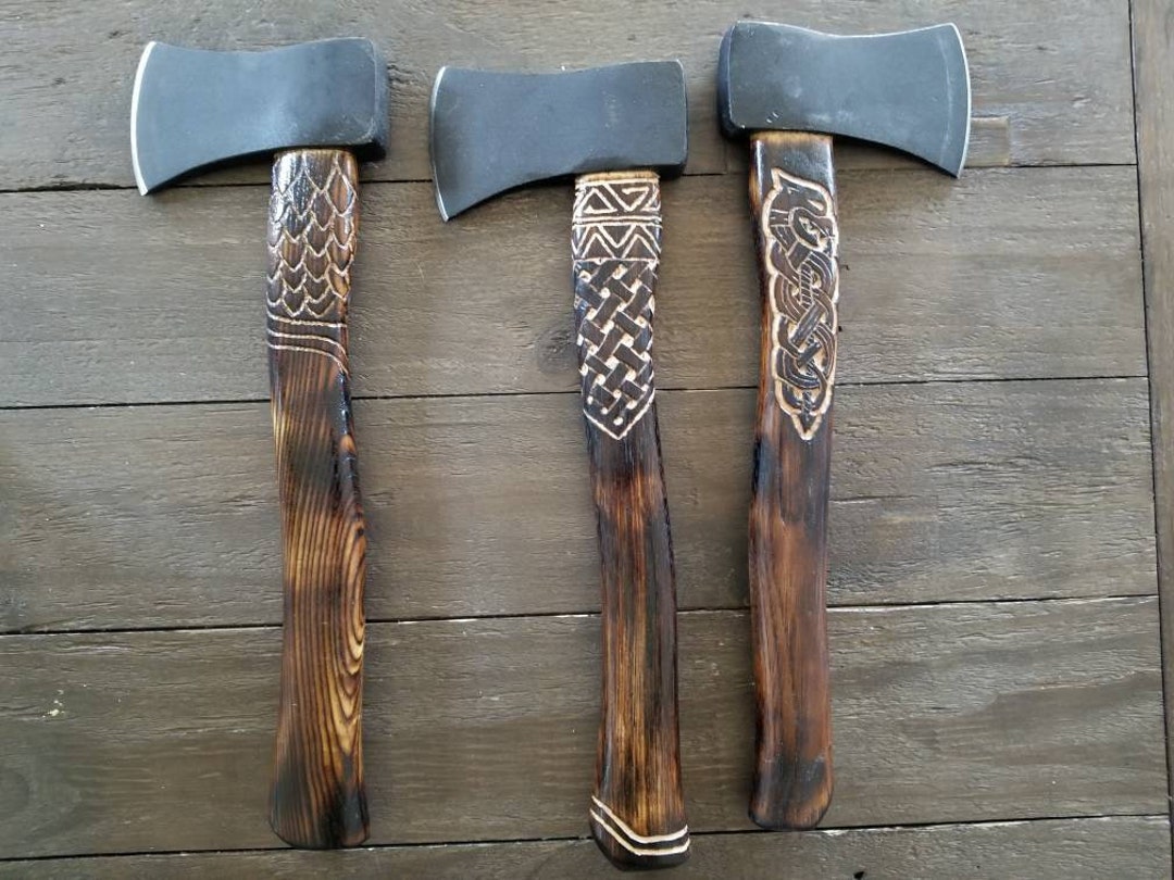 Custom Carved Throwing Hatchet, Laser Etching and Hand Carved Options ...