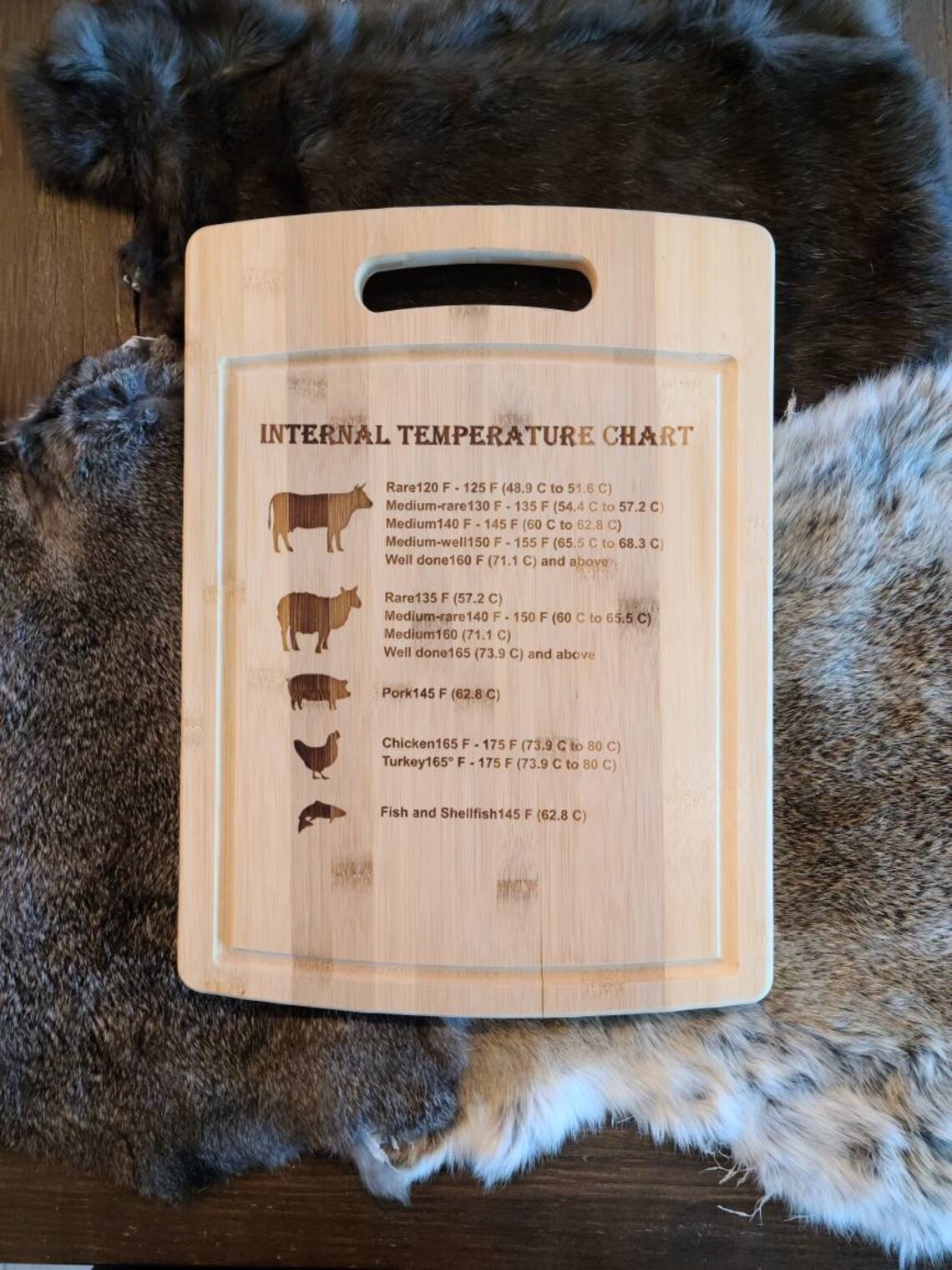 Laser Engraved Bamboo Butcher Block | Etsy