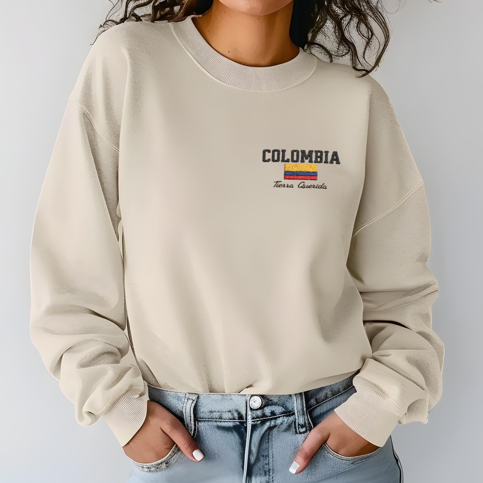 Embroidered Colombia Tierra Querida Sweatshirt Colombian Sweatshirt ...