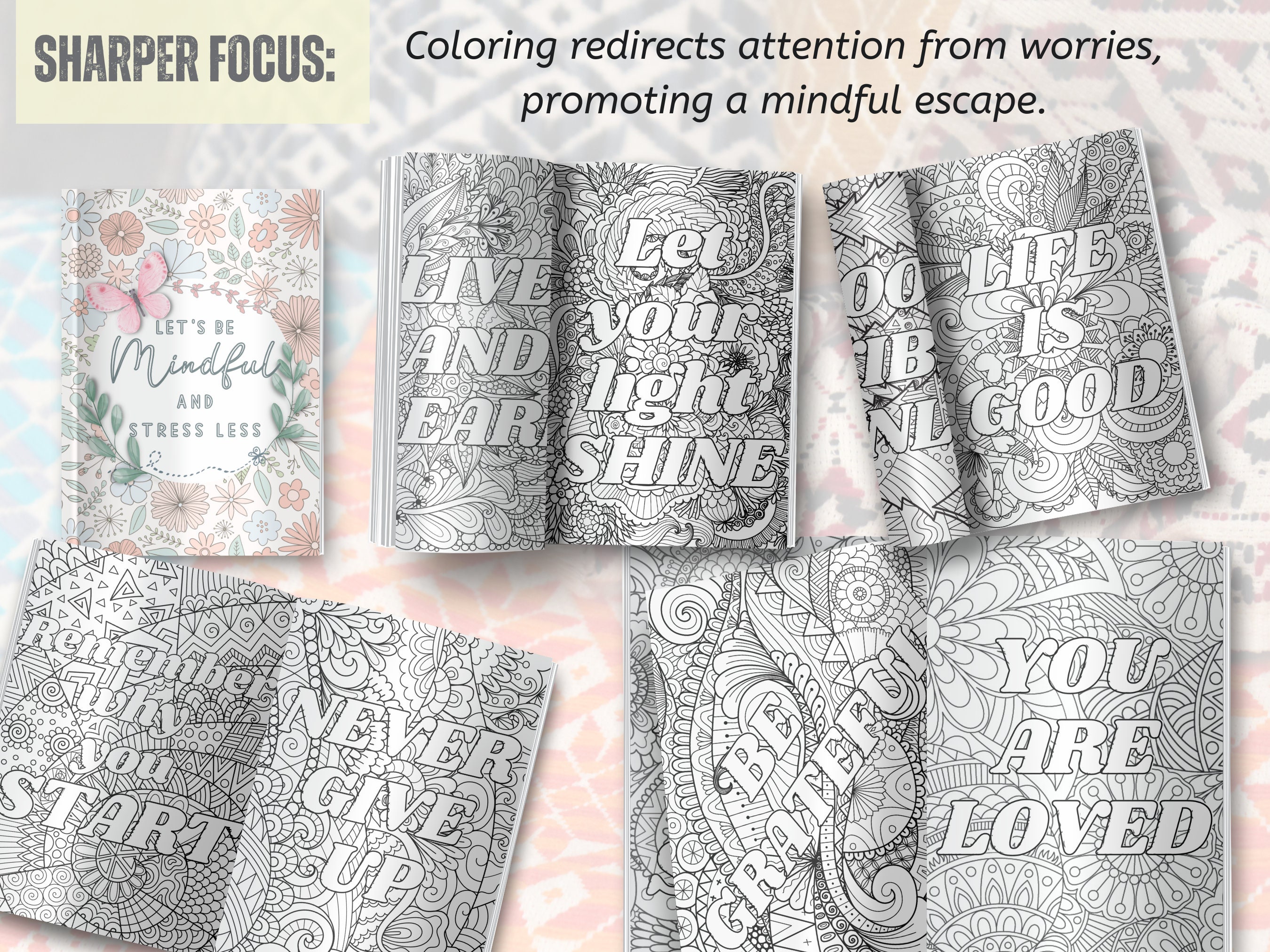 Affirmation Coloring Pages Motivational Quotes Coloring Pages Adult ...