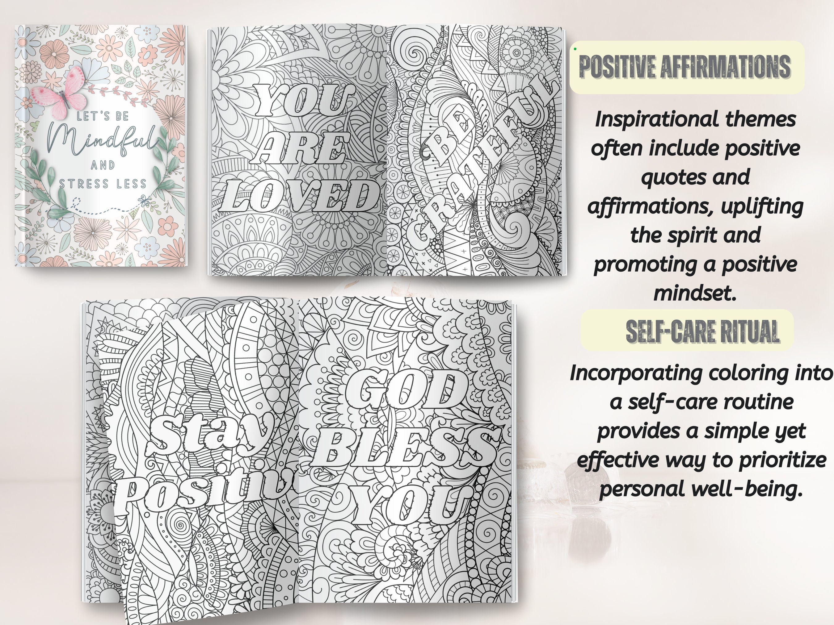 Affirmation Coloring Pages Motivational Quotes Coloring Pages Adult ...