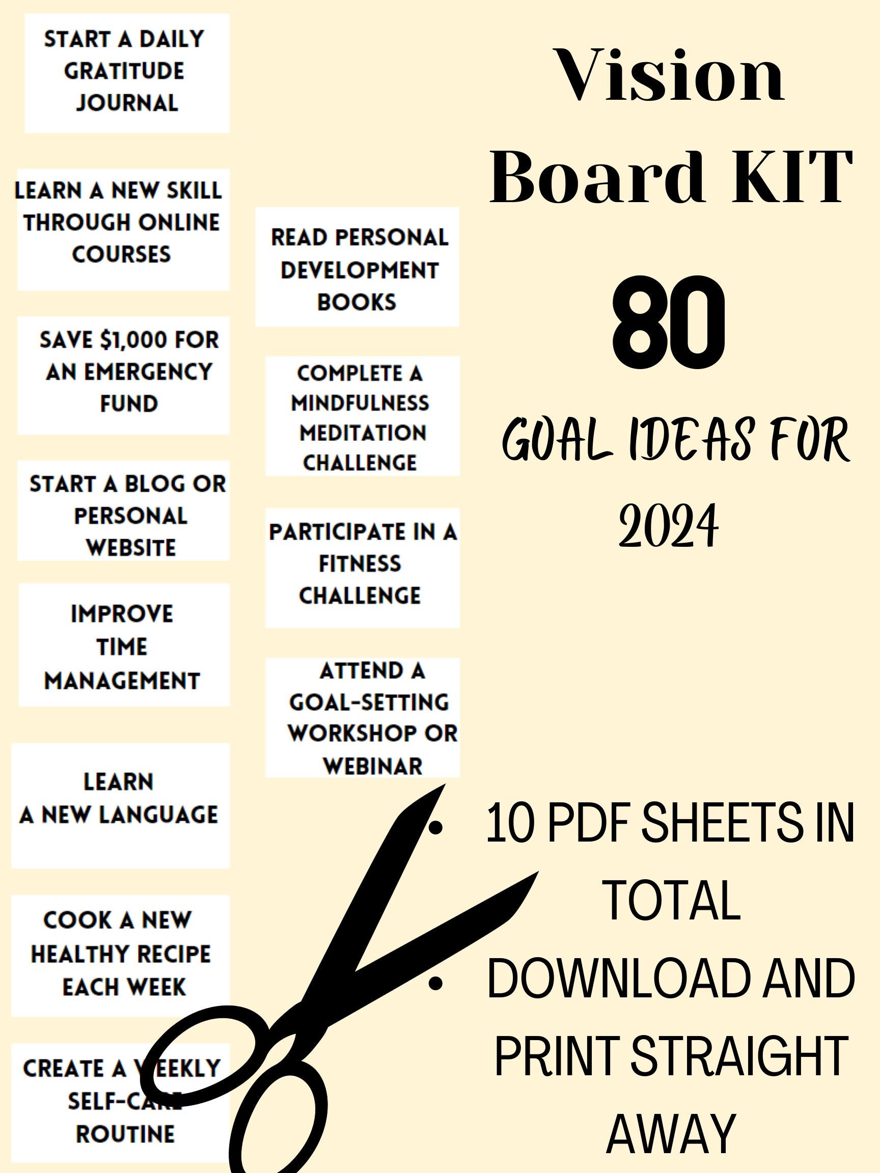 Vision Board | Inspiring Goal Ideas for Your Vision Board | Printable ...