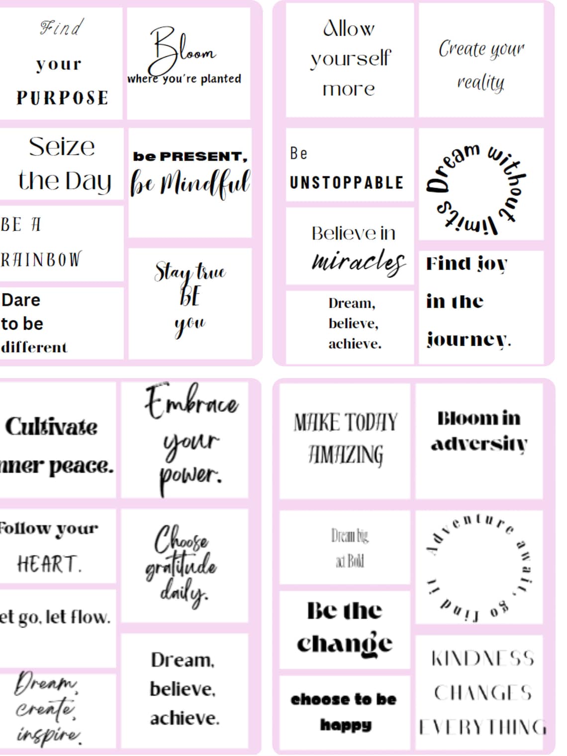 Vision Board| Printable 2024 Vision Board| Motivational Quotes ...