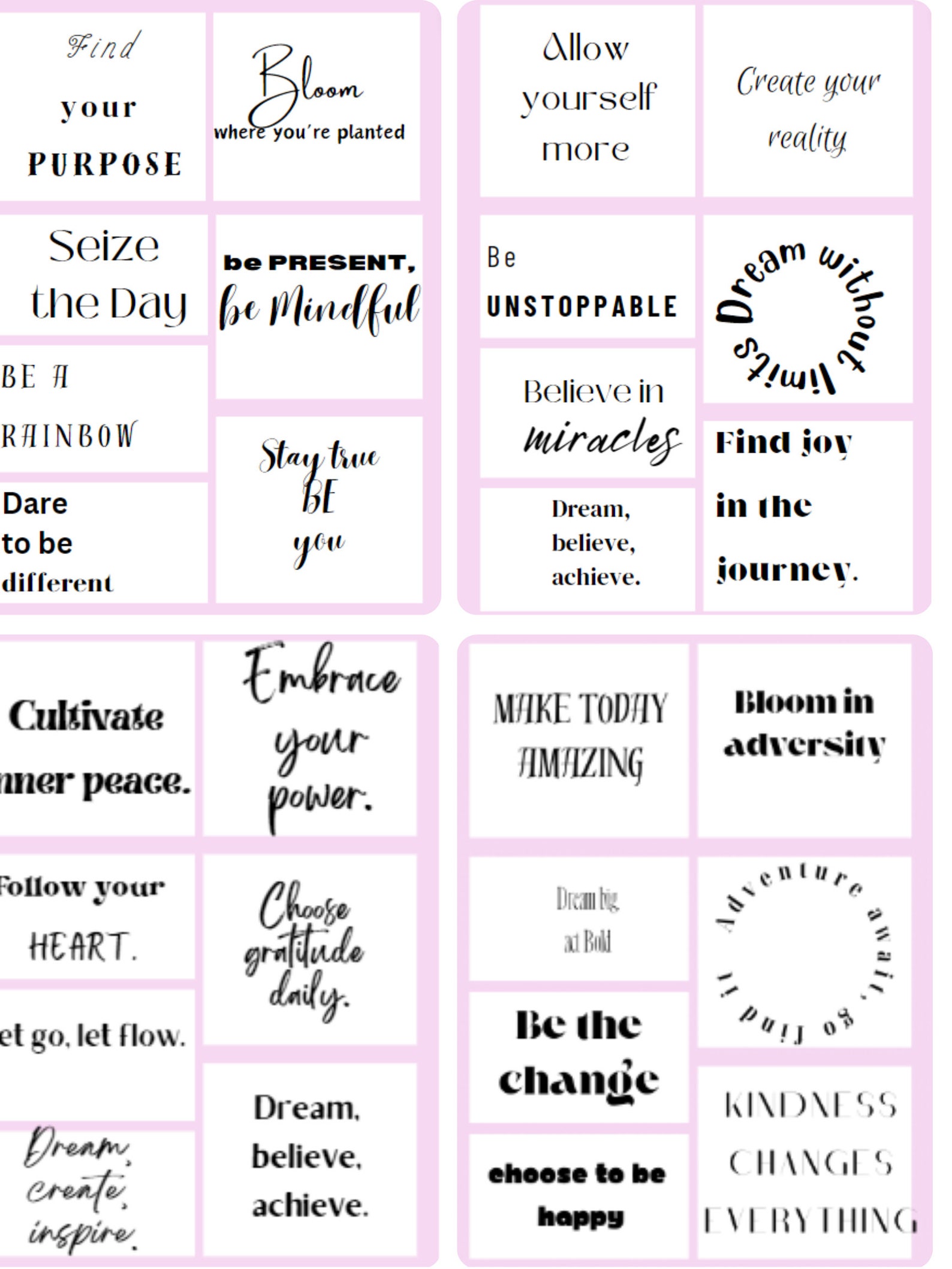 Vision Board| Printable 2024 Vision Board| Motivational Quotes ...
