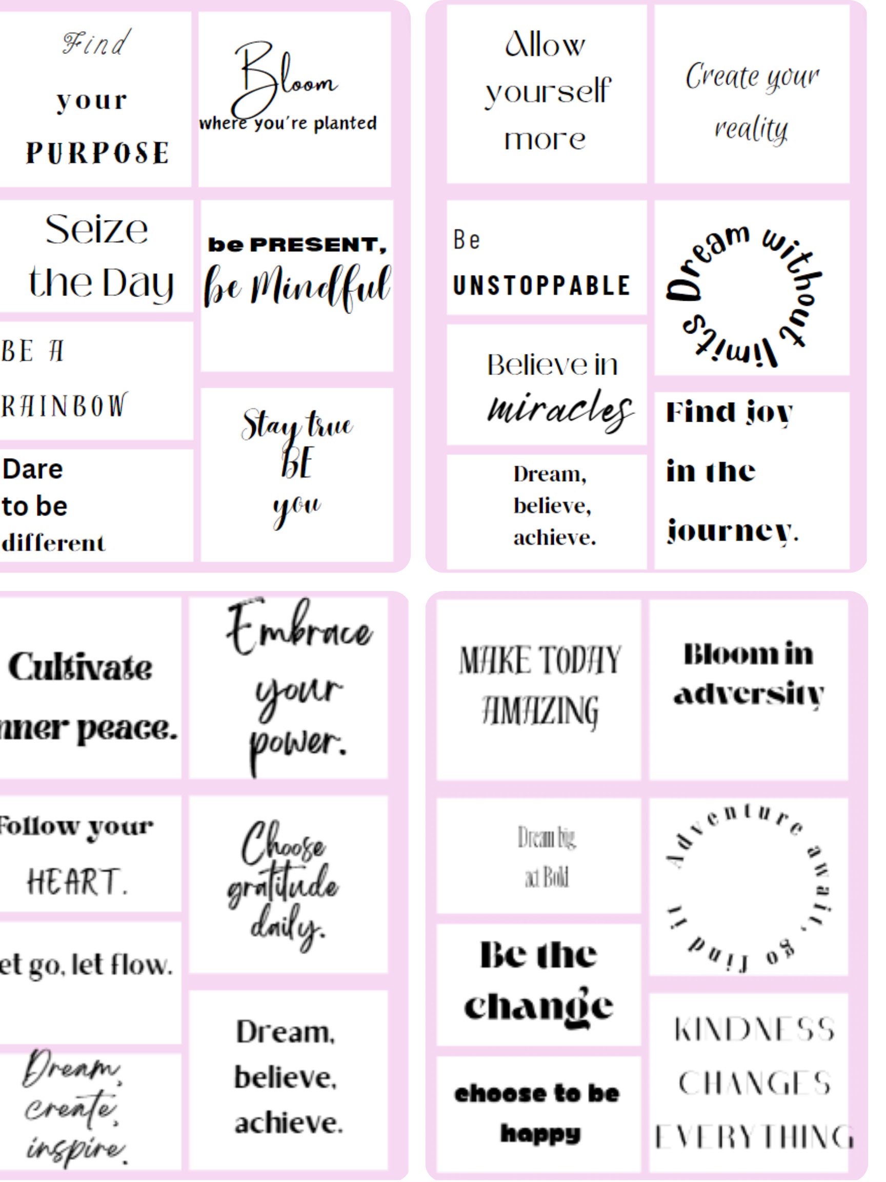 Vision Board| Printable 2024 Vision Board| Motivational Quotes ...