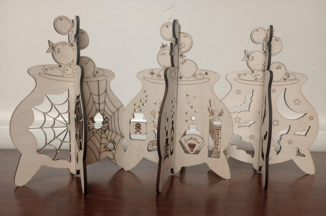 3D Cauldrons -set of Three- SVG Laser Cut Files - Etsy Canada