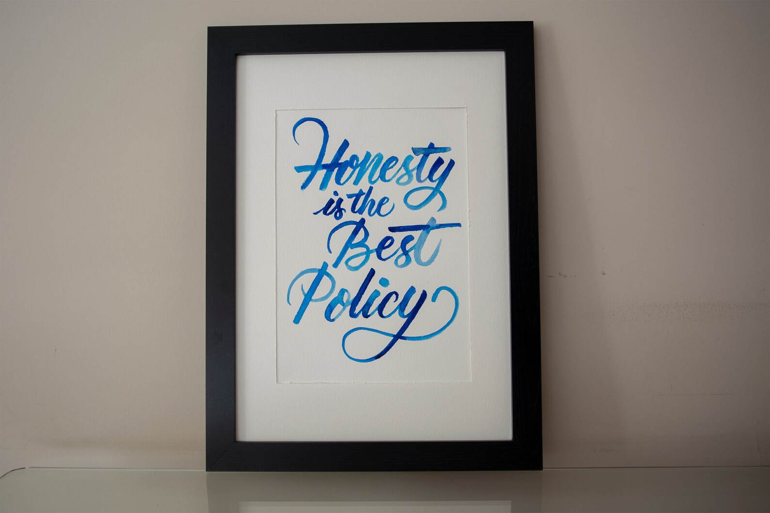 Lettering Wall Decor, Honesty is the Best Policy, Watercolour Lettering ...