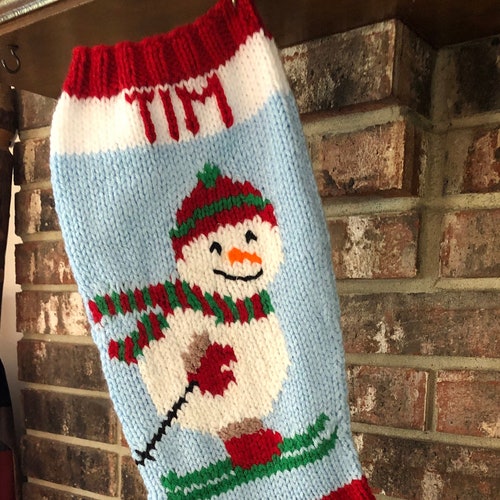 Snowman Stocking PATTERN ONLY - Etsy