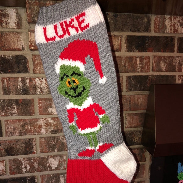 Grinch Christmas Stocking - Etsy