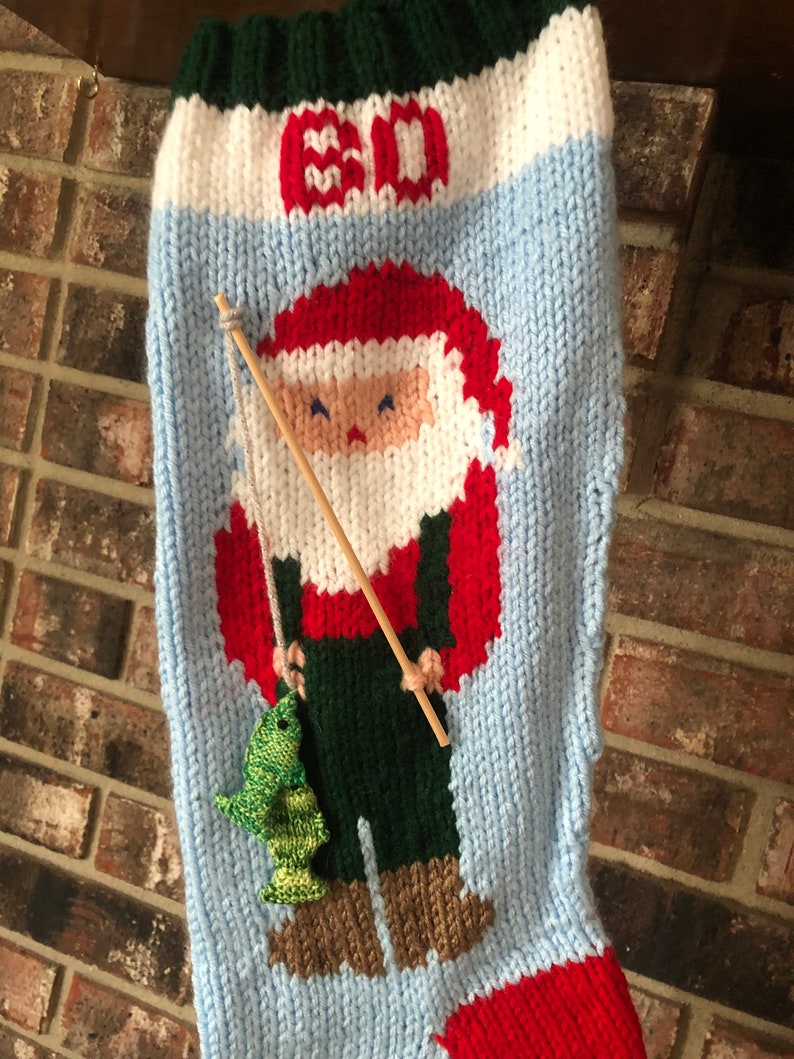 Santa Fishing Stocking DIGITAL PATTERN ONLY - Etsy