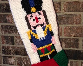 Pattern Only, Hand Knit Christmas Stocking, Nutcracker Drummer - Etsy