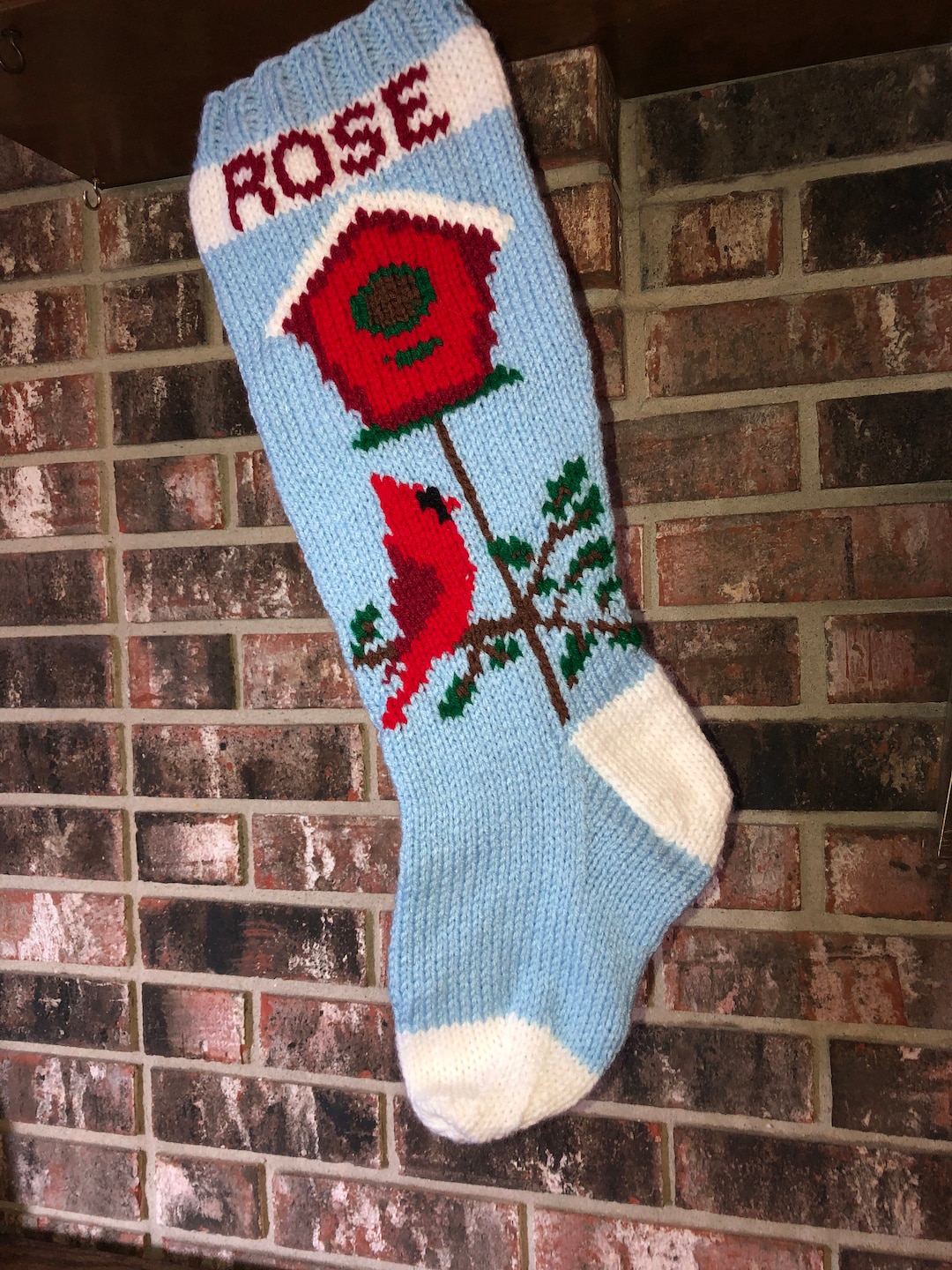 Cardinal Christmas Stocking DIGITAL PATTERN ONLY - Etsy