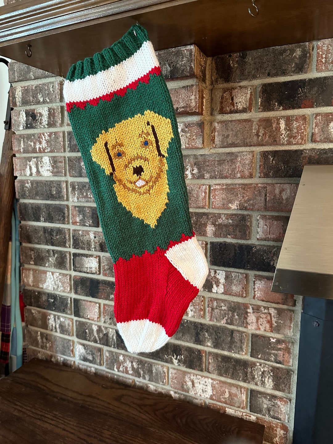 Labrador Dog Stocking (hand Knit & Personalized) - Etsy