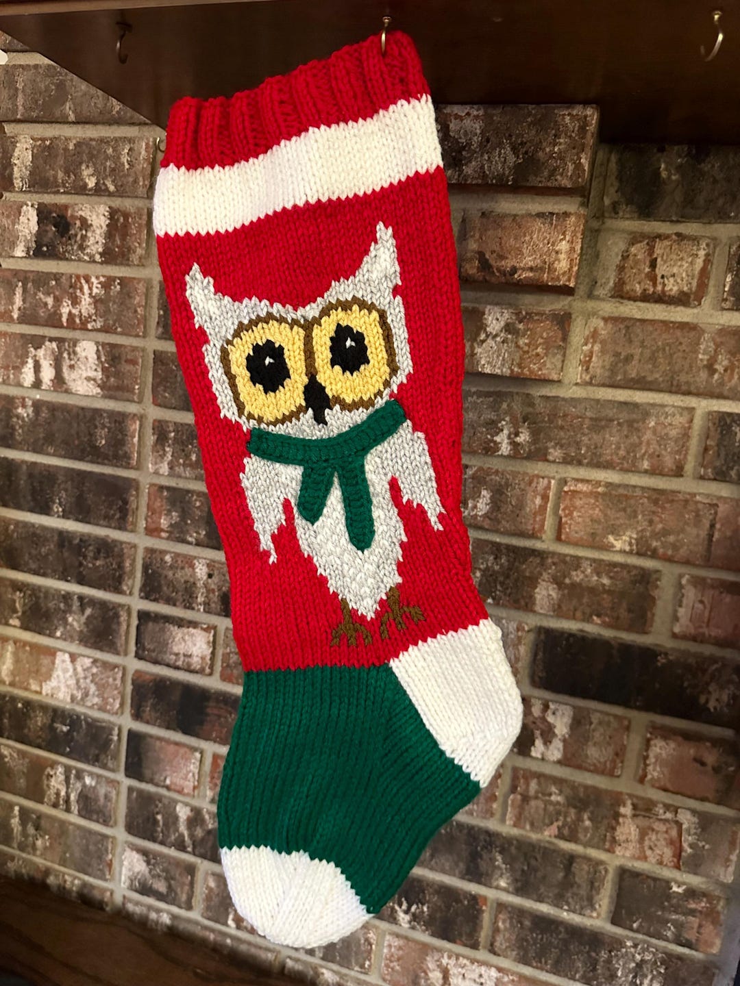Owl Stocking (hand Knit and Personalized) - Etsy