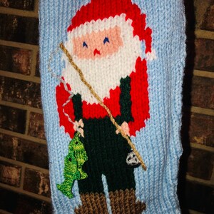Santa Fishing Stocking DIGITAL PATTERN ONLY - Etsy