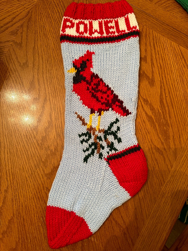 Cardinal Stocking DIGITAL PATTERN ONLY - Etsy