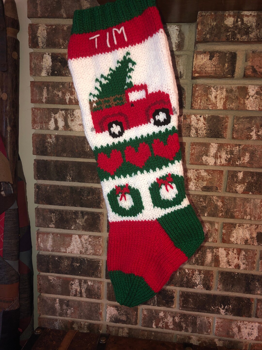 Christmas Red Truck Stocking DIGITAL PATTERN ONLY - Etsy