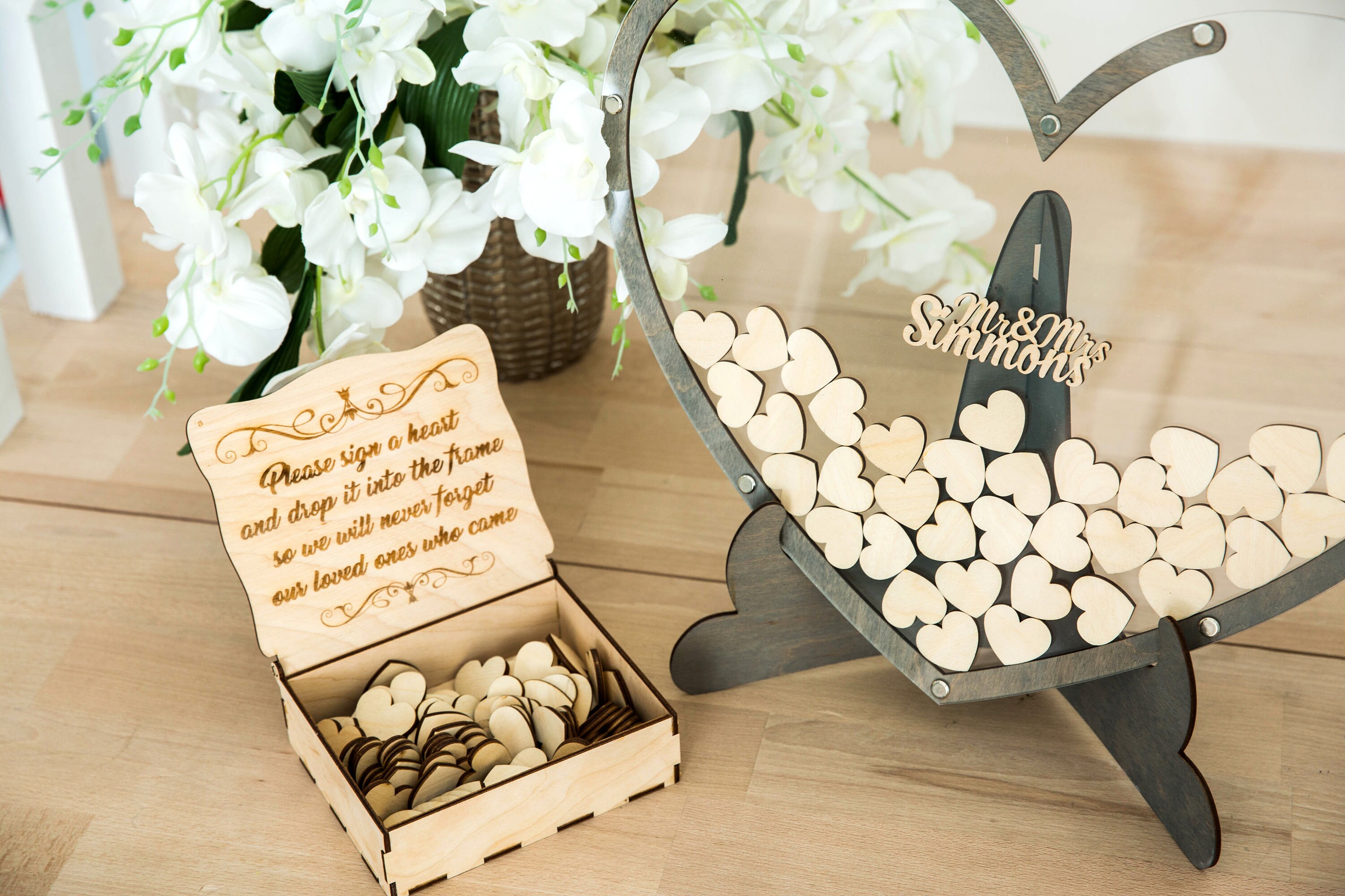 Transparent Wedding Guest Book Heart Guest Book Alternative - Etsy