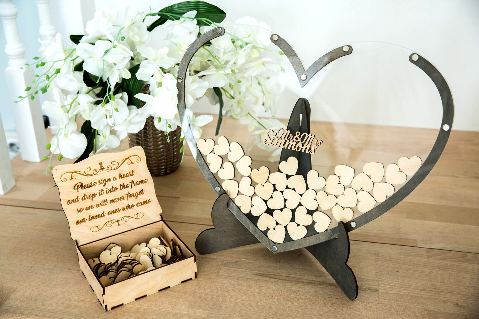Transparent Wedding Guest Book Heart Guest Book Alternative - Etsy