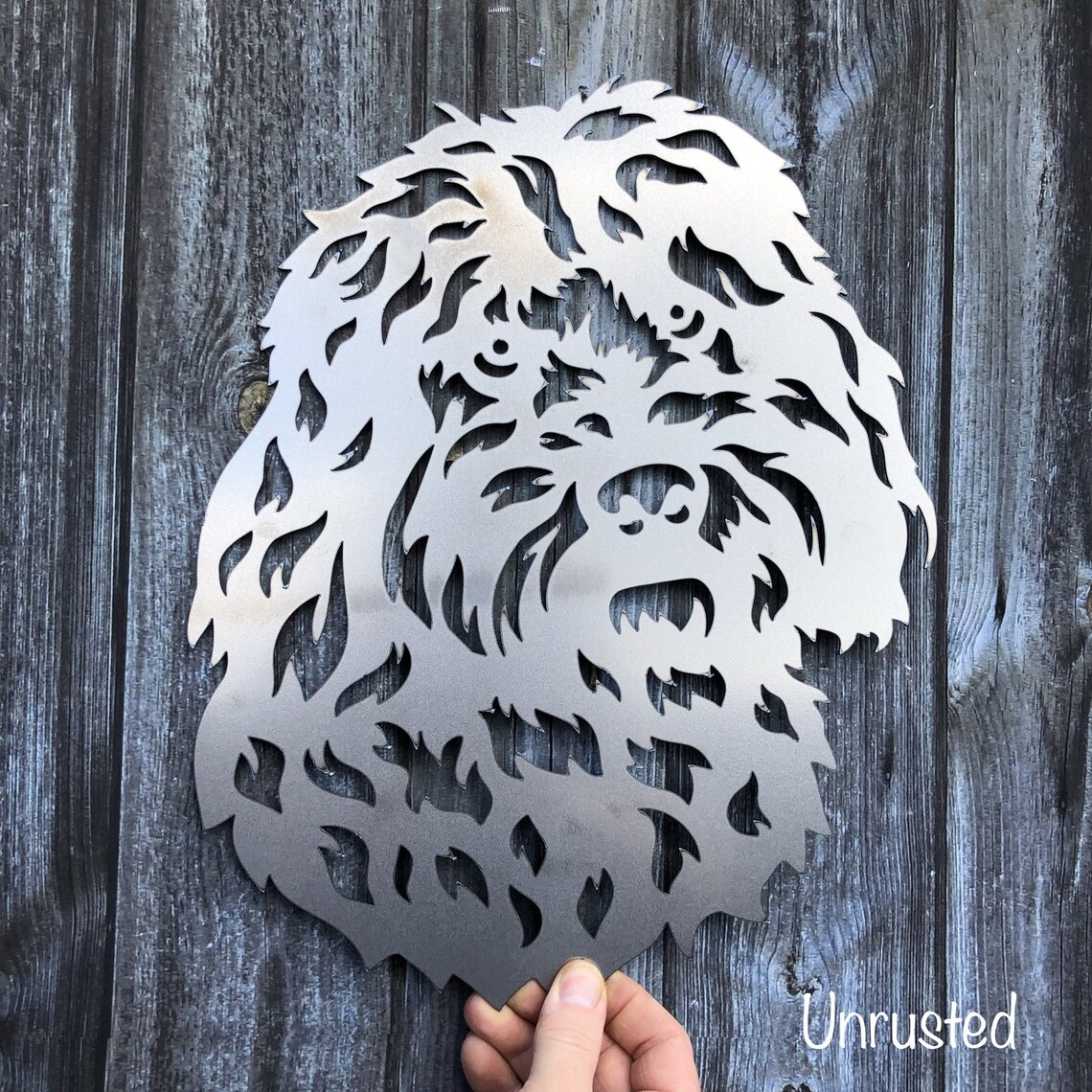 Cockapoo Dog Rustic Metal Garden Art Sculpture / Garden | Etsy