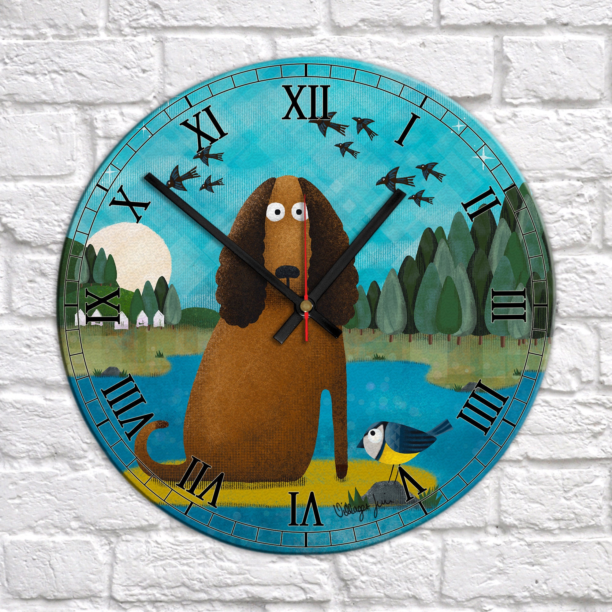 Cocker Spaniel Dog Art Clock - Etsy