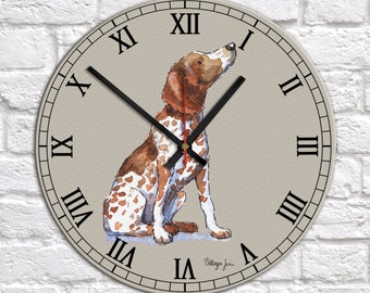 Weimaraner Dog Clock, German Shorthaired, Custom Pet Portrait, Dog Home ...
