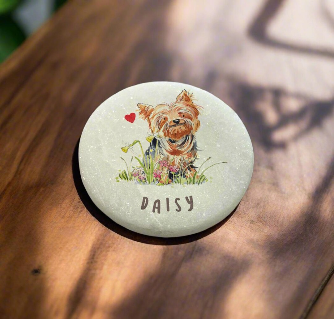 Yorkshire Terrier Marble Memorial - Etsy