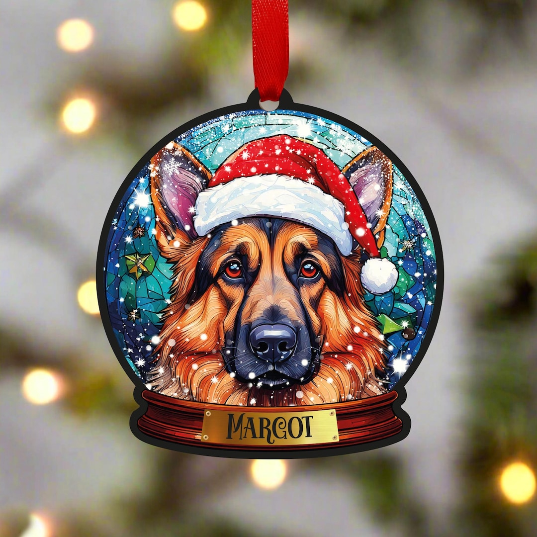 German Shepherd Snow Globe Decoration - Etsy