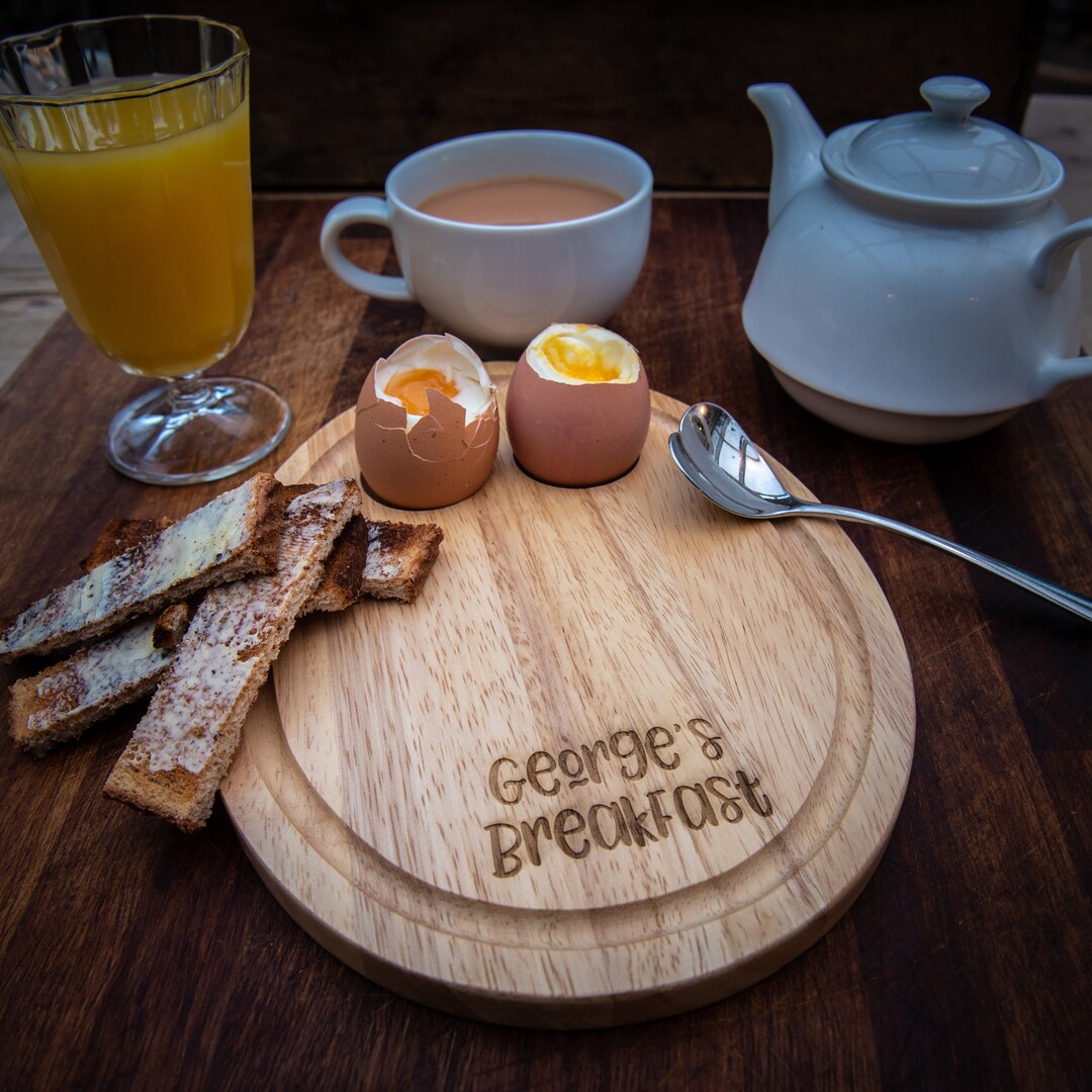 Personalised Egg Shape Breakfast Board - Etsy