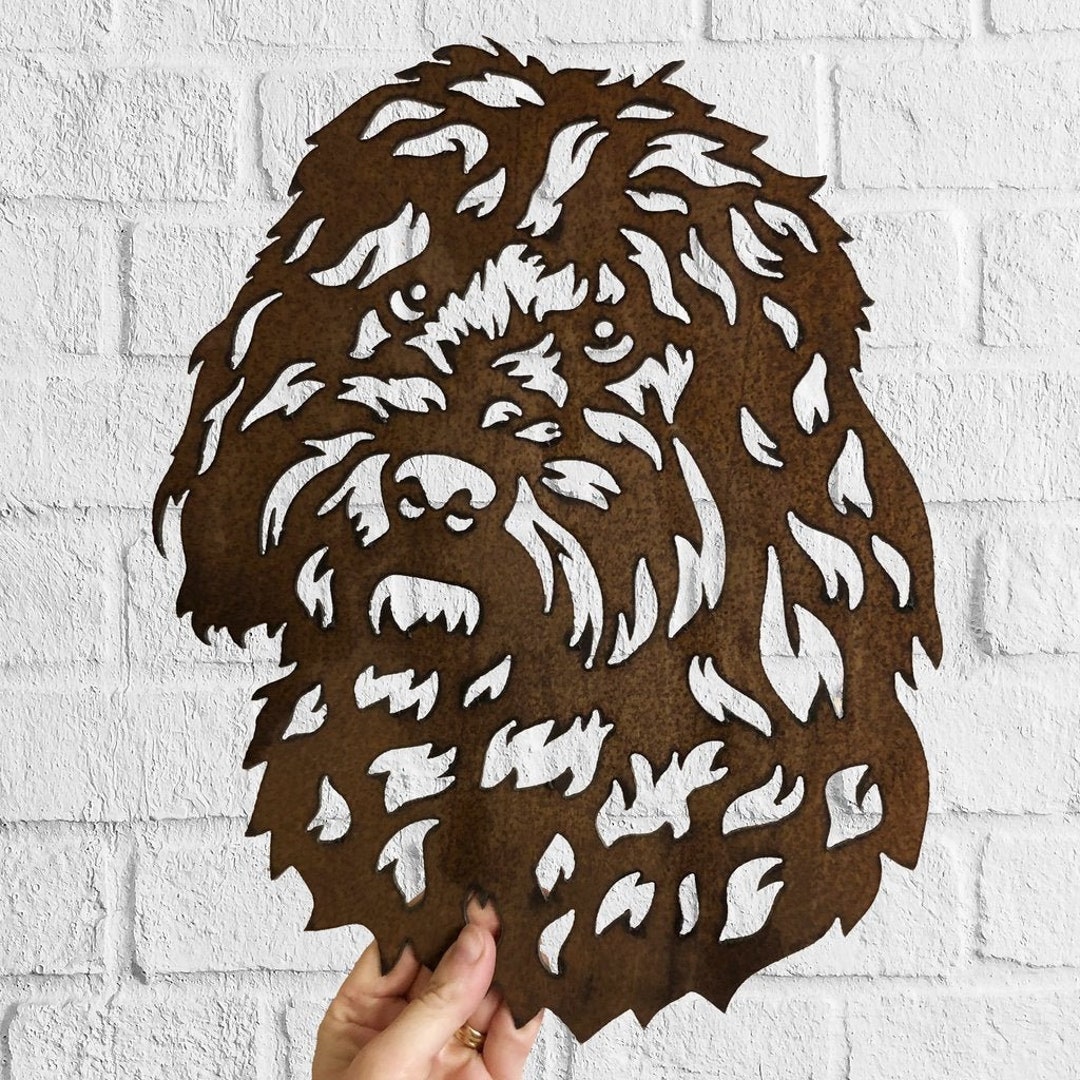 Cockapoo Dog Rustic Metal Garden Art Sculpture / Garden Ornament ...