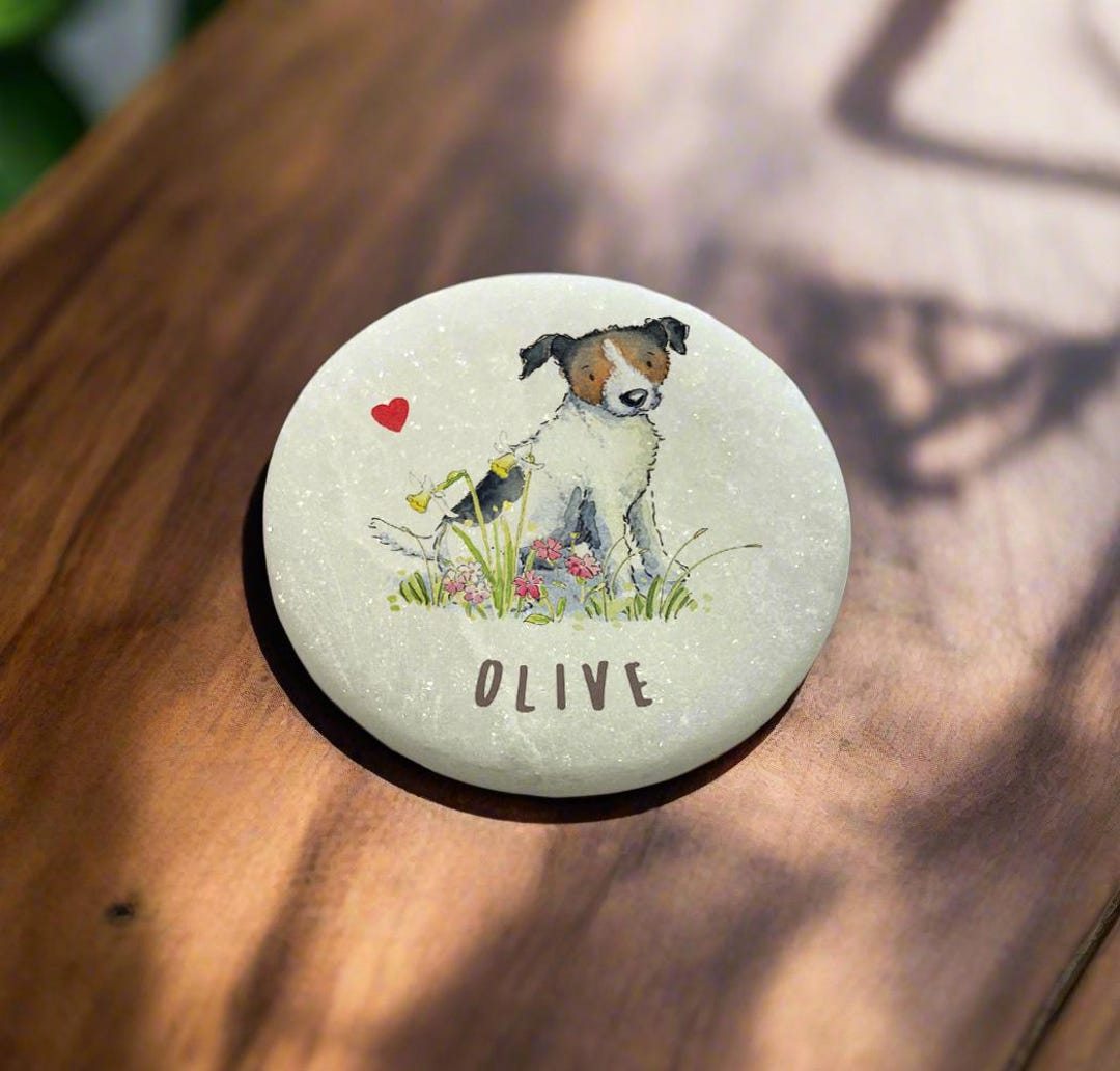 Jack Russell Marble Memorial - Etsy