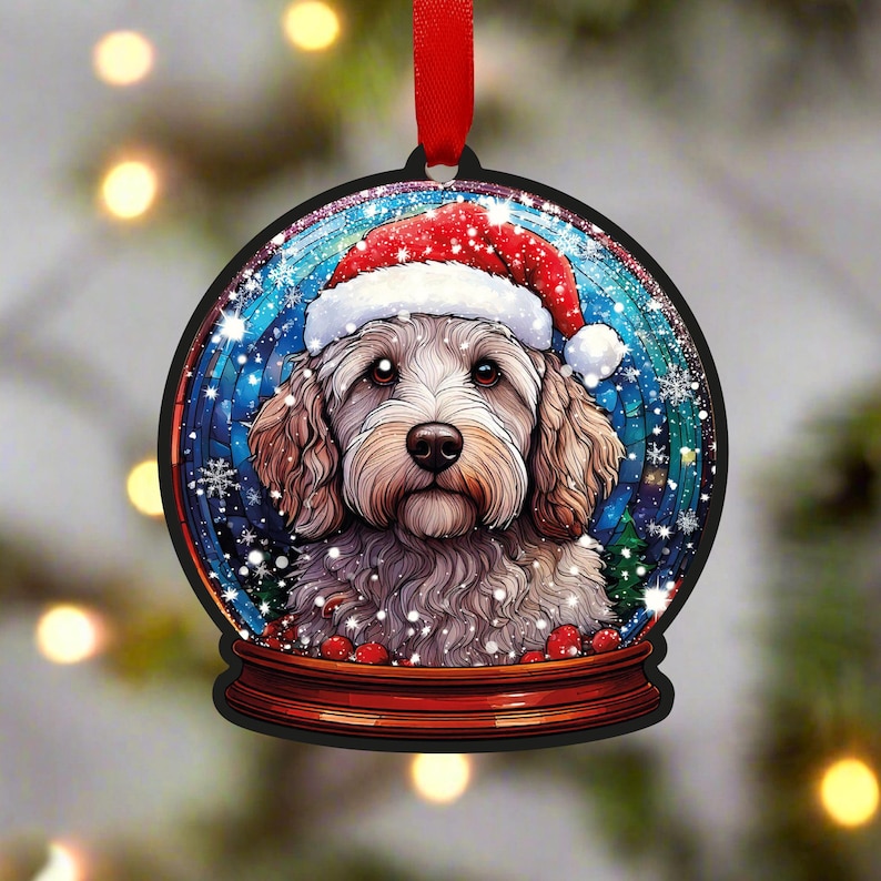 Labradoodle Snow Globe Decoration - Etsy