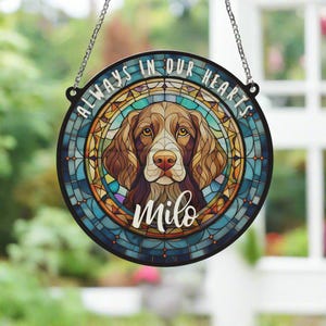 Springer Spaniel Memorial Stained Glass Effect Suncatcher - Etsy