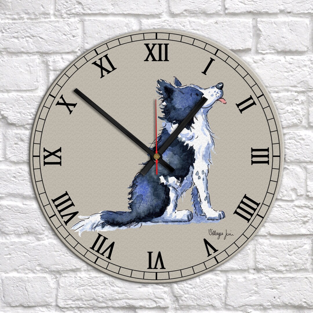 Border Collie Clock - Etsy