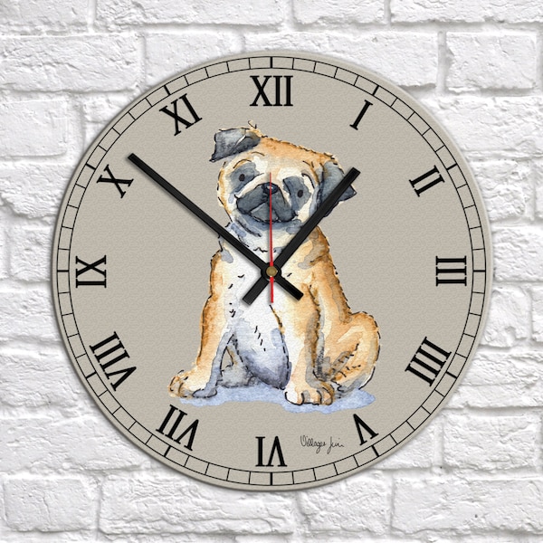 Pug Clock - Etsy