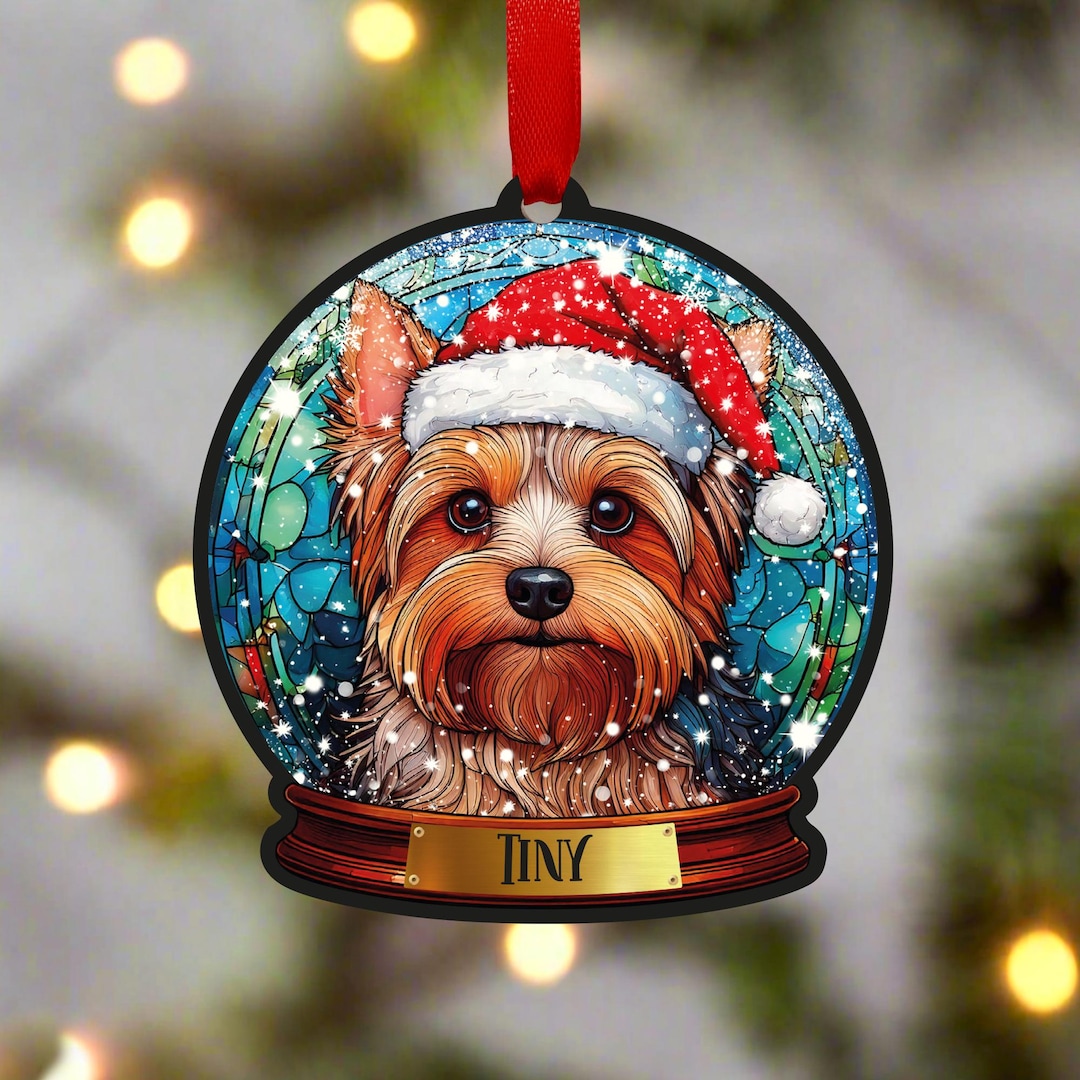 Yorkshire Terrier Snow Globe Decoration - Etsy