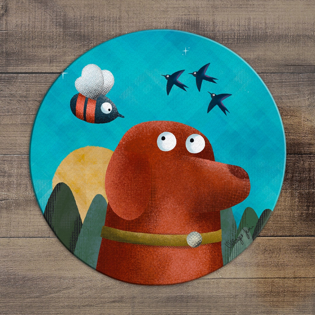 Funny Bone Circular Glass Worktop Saver - Etsy