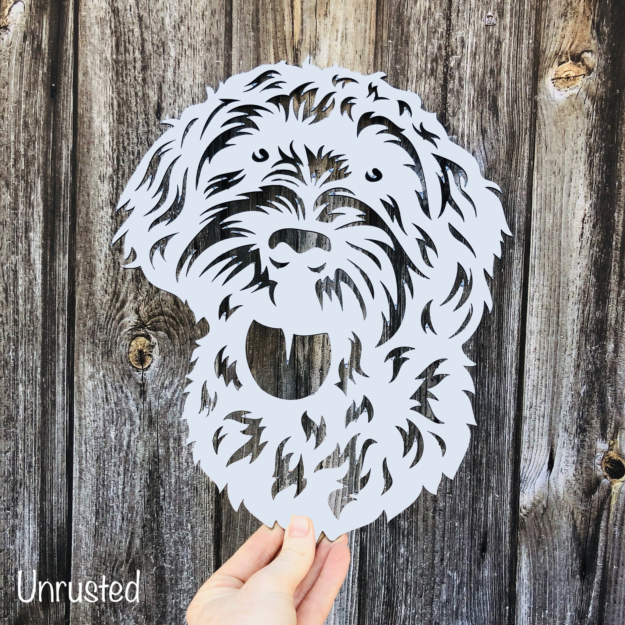 Labradoodle Dog Rustic Garden Art Sculpture / Garden Ornament | Etsy