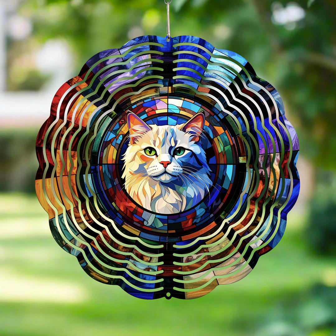 Persian Cat Wind Spinner - Etsy