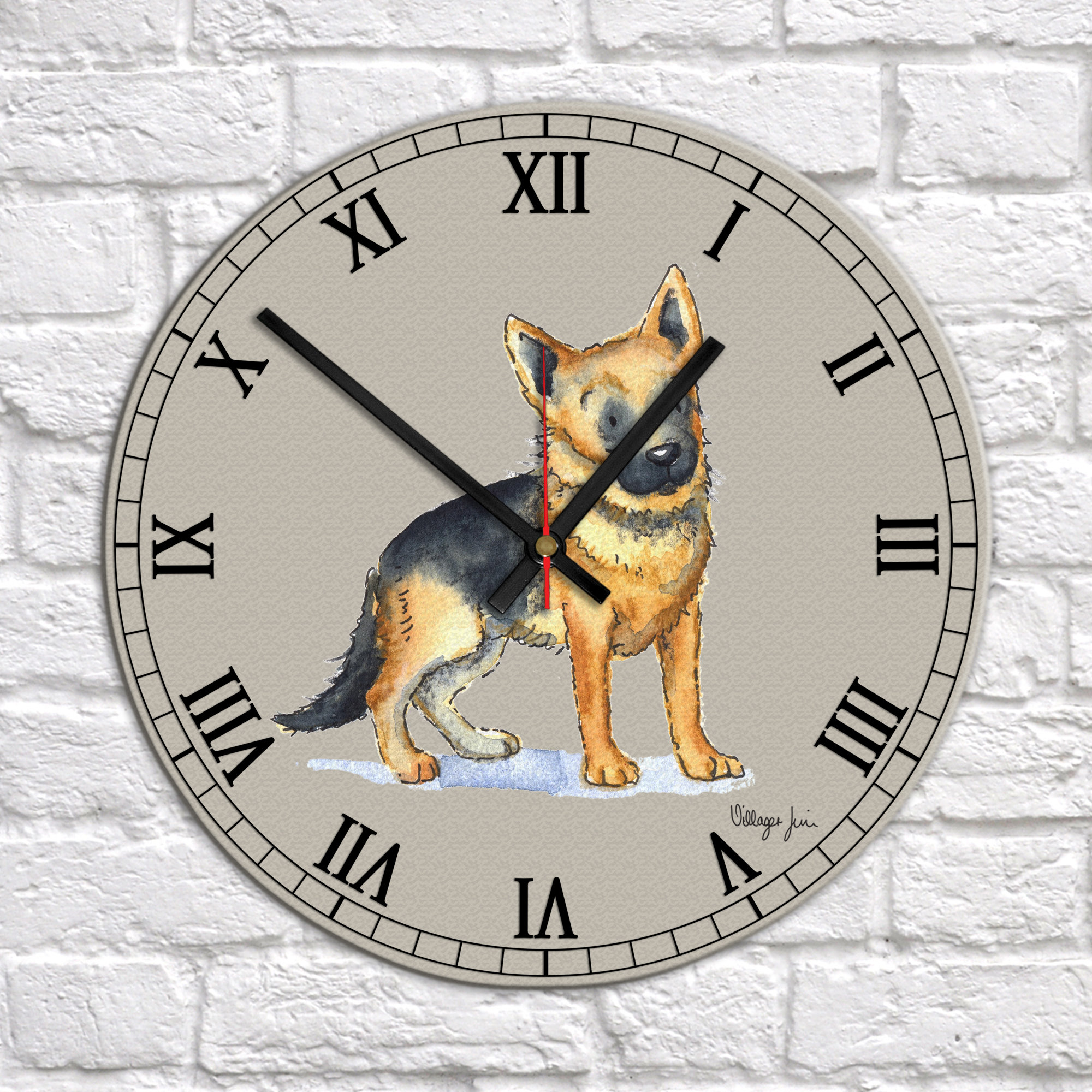 German Shepherd Wall Clock