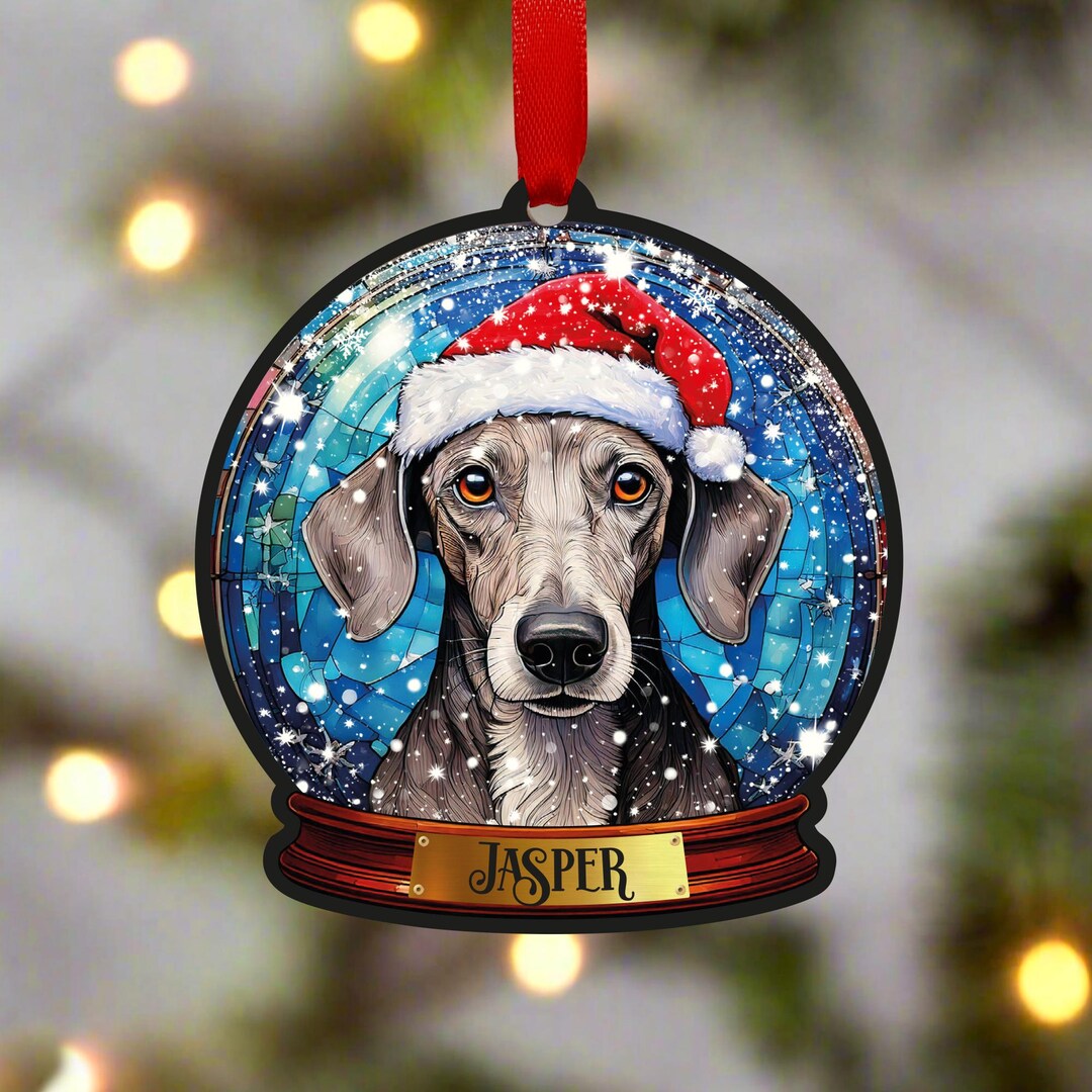 Greyhound Snow Globe Decoration - Etsy